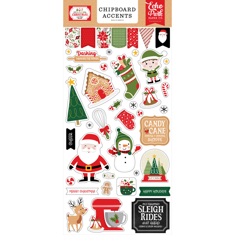 Have A Holly Jolly Christmas Chipboard Accents (HJC331021) - Craftlines ...