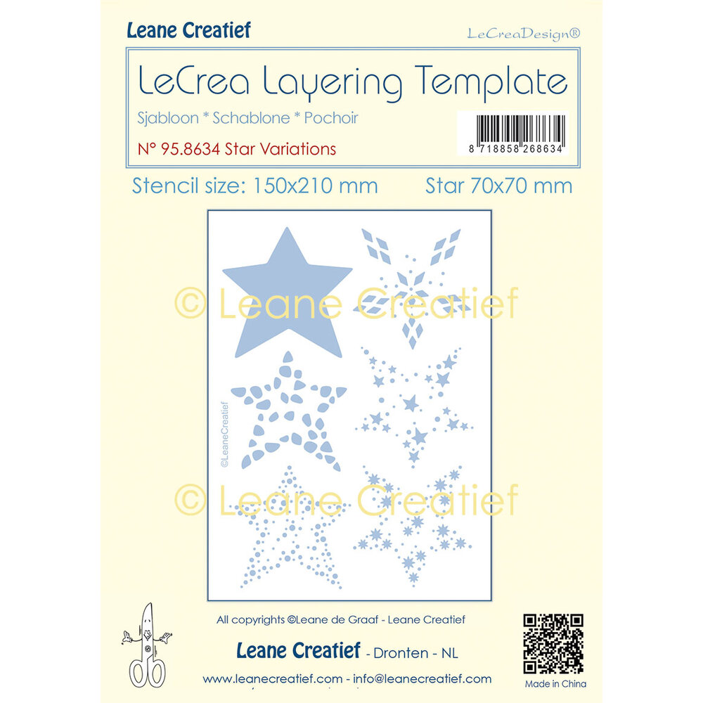 Lecreadesign Layering Template Star Variations (95.8634) - Craftlines B.V.