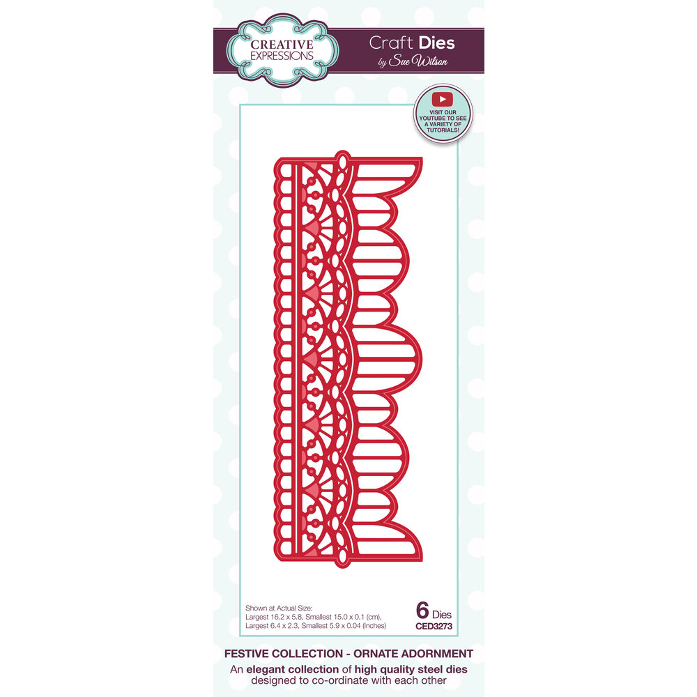 Sue Wilson Craft Die Ornate Adornment (CED3273) - Craftlines B.V.