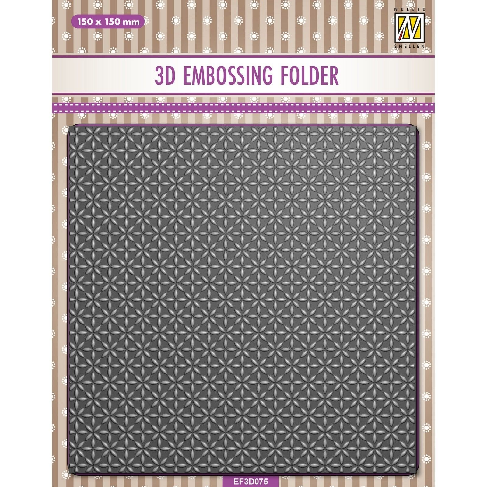 3D Embossing Folder Christmas Stars (EF3D075) - Craftlines B.V.