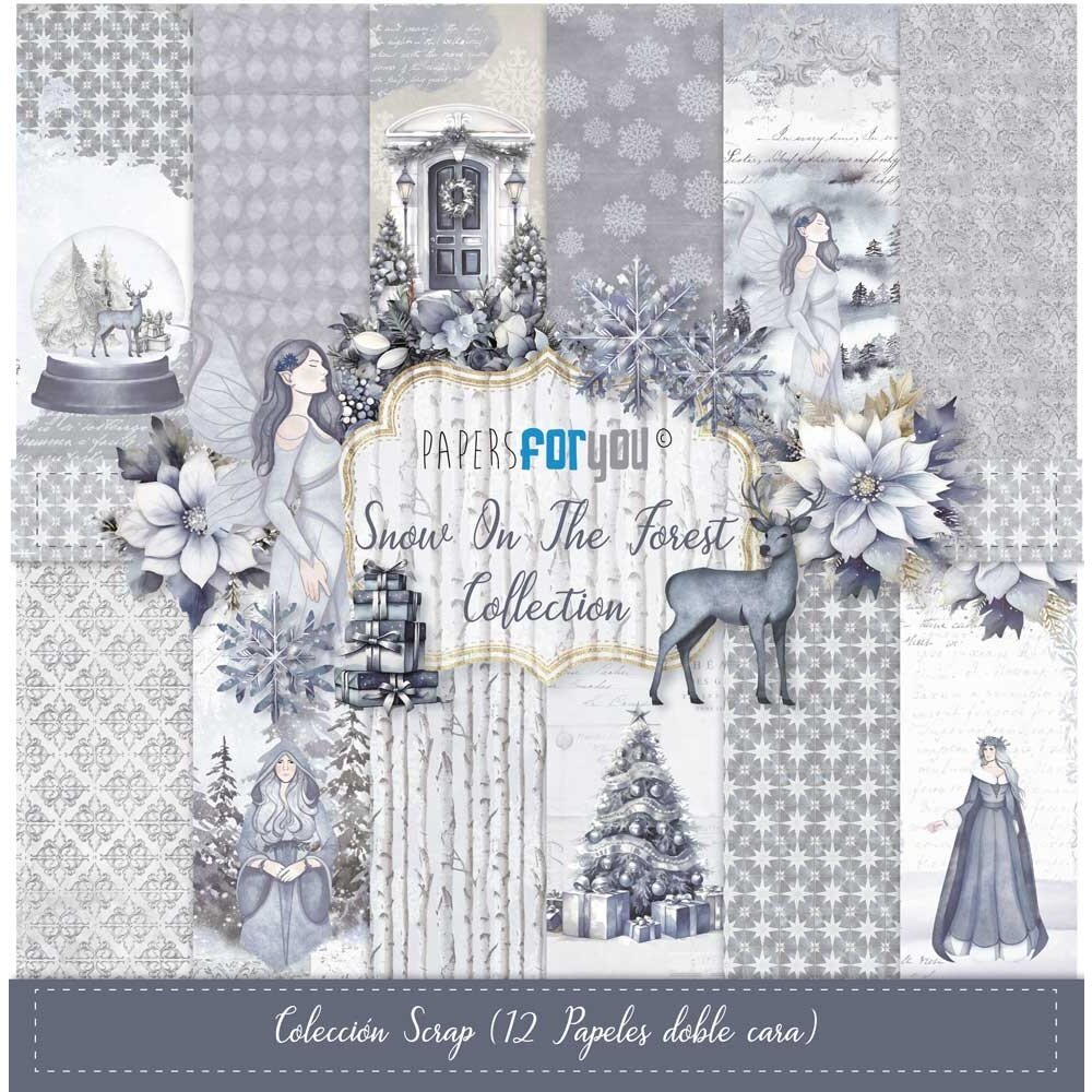 Snow On The Forest Scrap Paper Pack (12pcs) (PFY-12382) - Craftlines B.V.