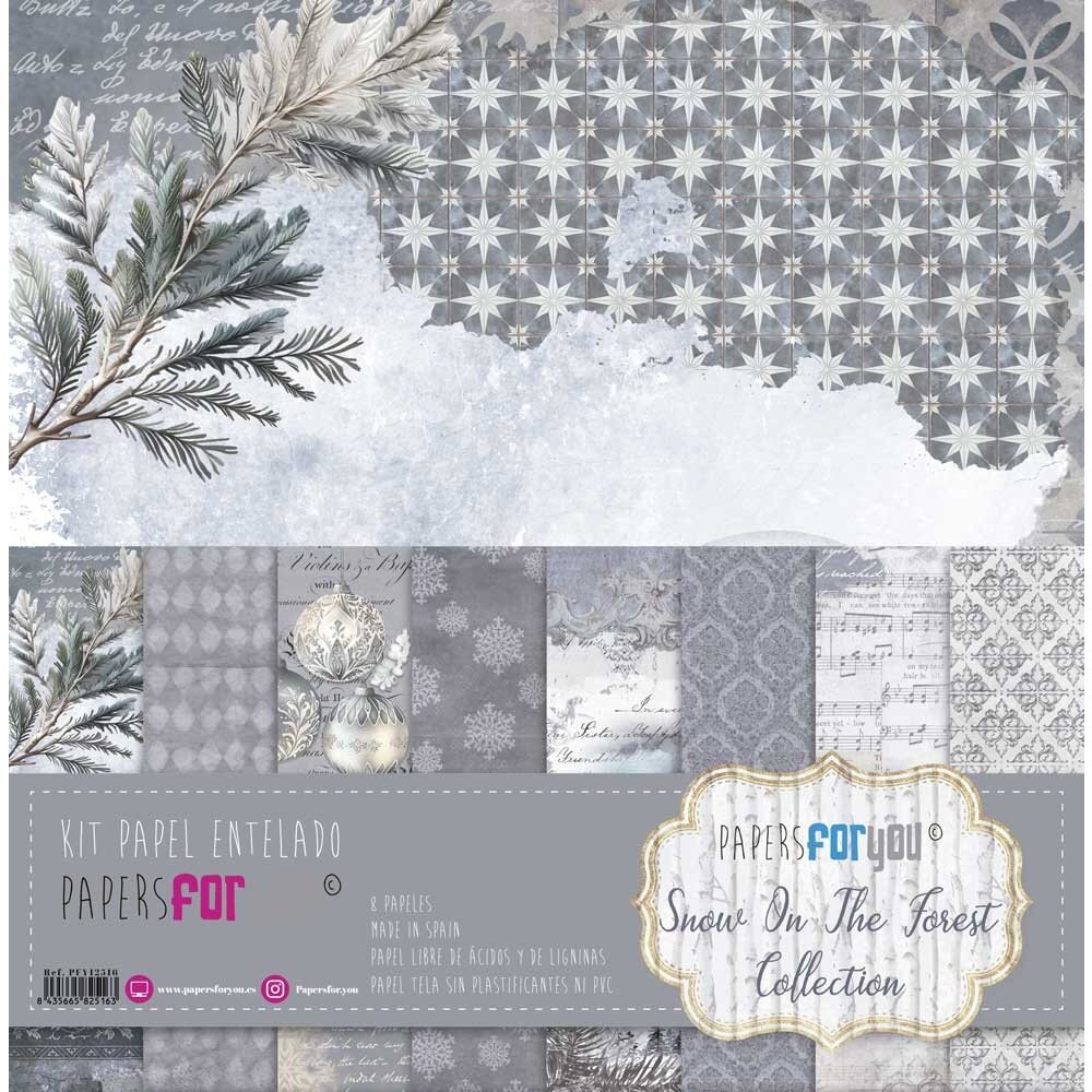 Snow On The Forest Canvas Scrap Pack (8pcs) (PFY-12516) - Craftlines B.V.