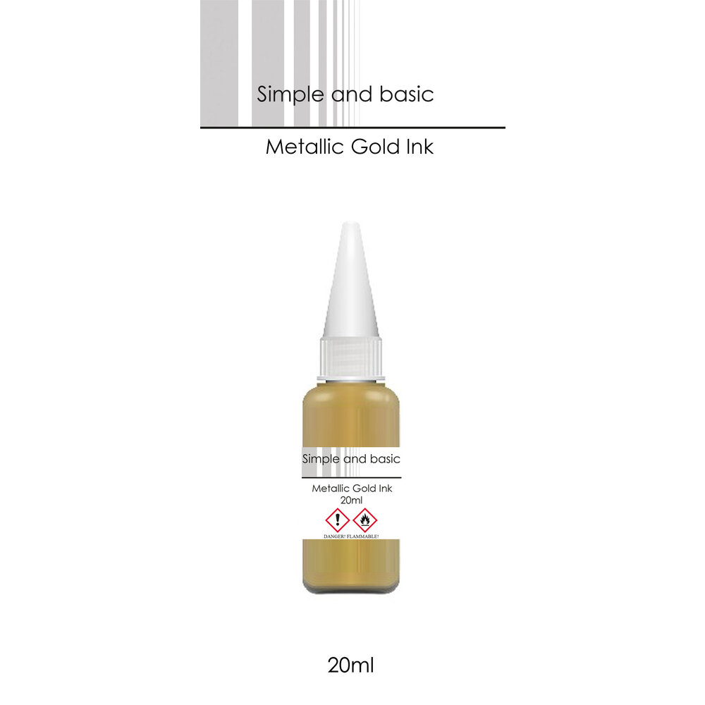 Metallic Gold Ink 20ml (SBI004) - Craftlines B.V.