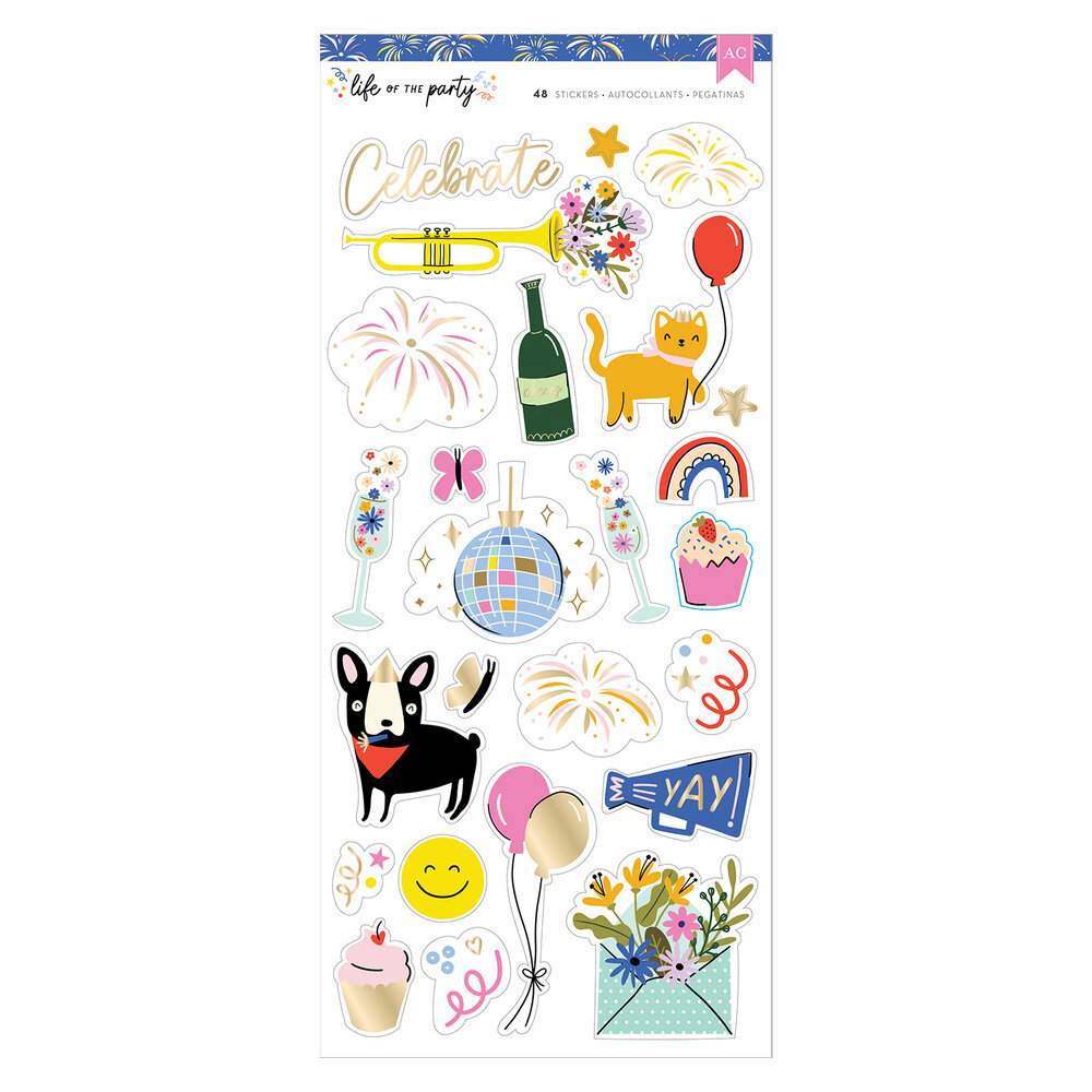 Life of the Party 6x12 Inch Stickers (48pcs) (34025833) - Craftlines B.V.