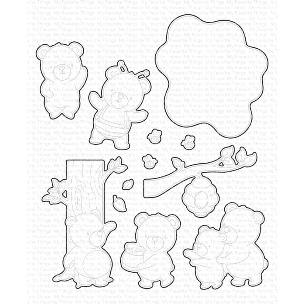 Sweet Honey Bear Die-namics (MFT-2622) - Craftlines B.V.