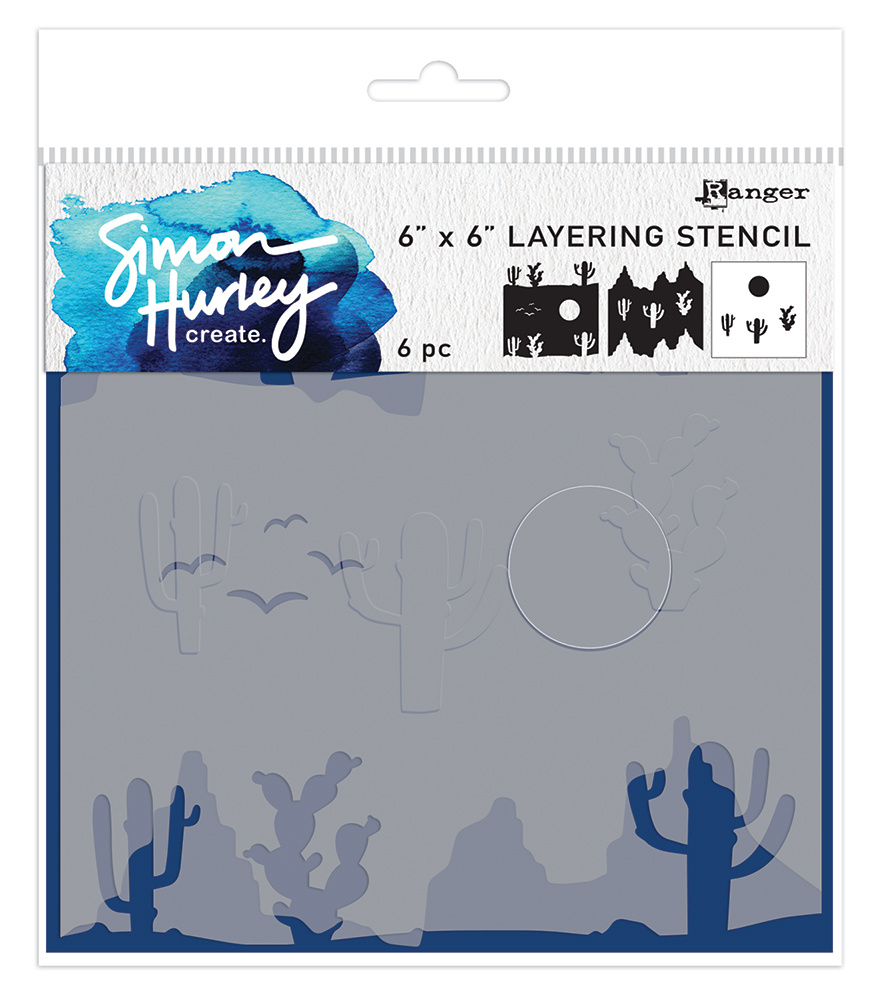 Simon Hurley create. Stencils 6x6 Inch Sedona Scene Maker (HUS81012 ...