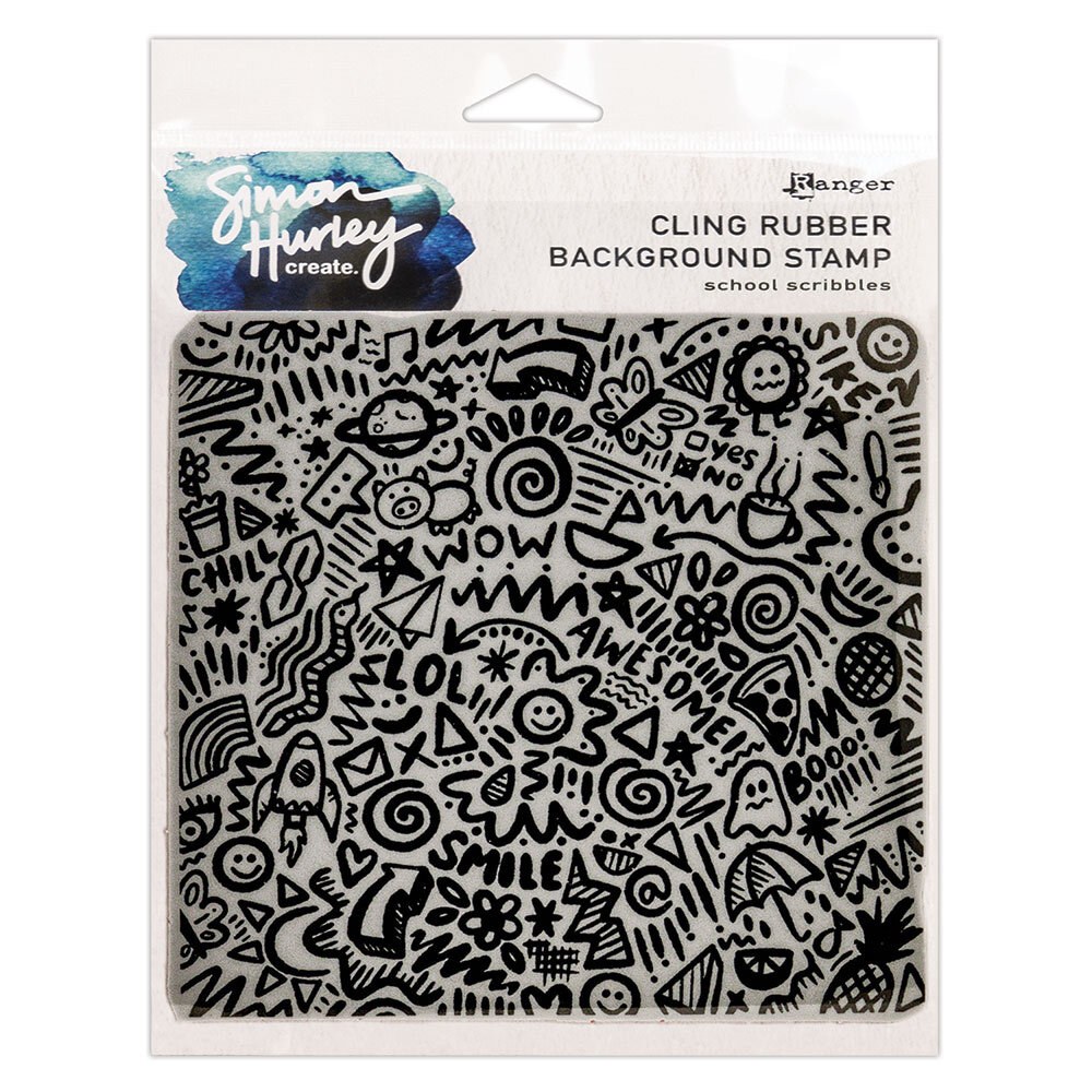 Simon Hurley create. Background Stamp 6x6 Inch School Scribbles ...