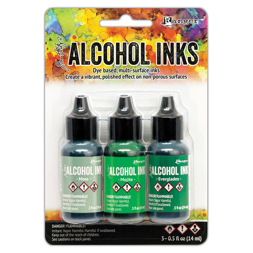 Tim Holtz Alcohol Ink - Kits Mint/Green Spectrum 3x0.5 oz (TAK69652 ...