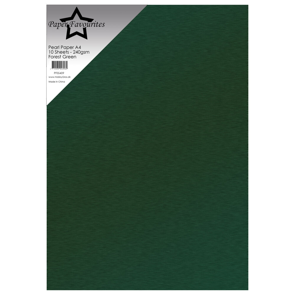 Paper Favourites Forest Green A4 Pearl Paper 240gsm (10pcs) (PFSS409 ...