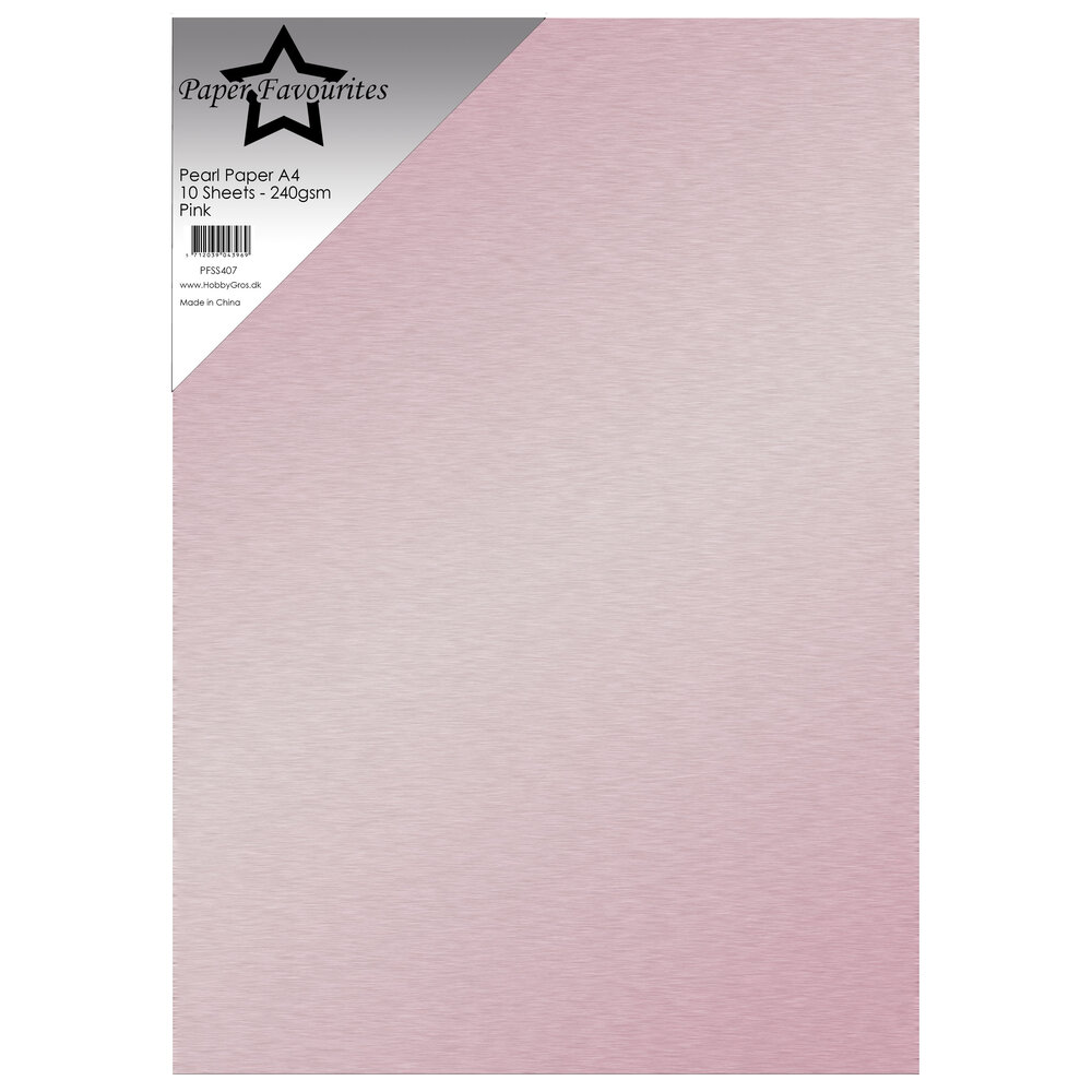 Paper Favourites Pearl Paper A4 Pink 240gsm (10pcs) (PFSS407 ...