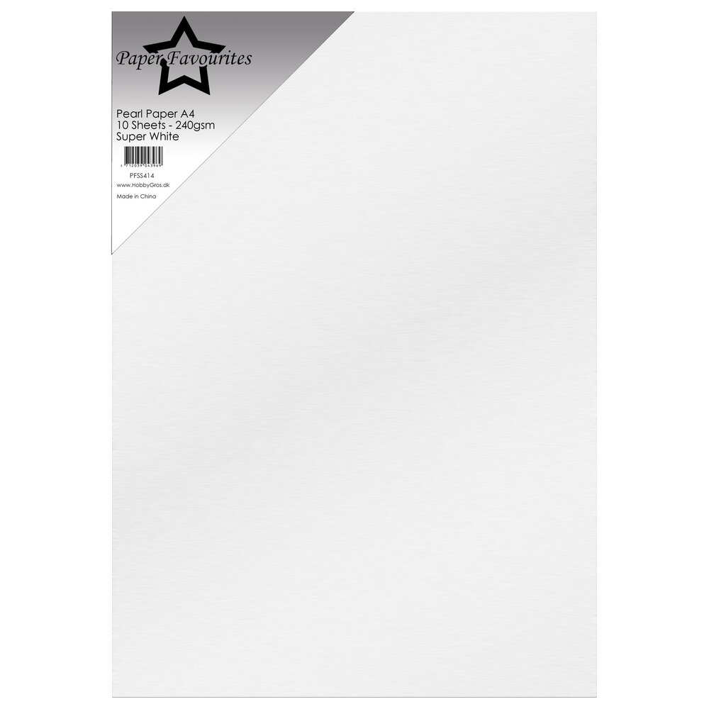 Paper Favourites Super White A4 Pearl Paper 240gsm (10pcs) (PFSS414 ...