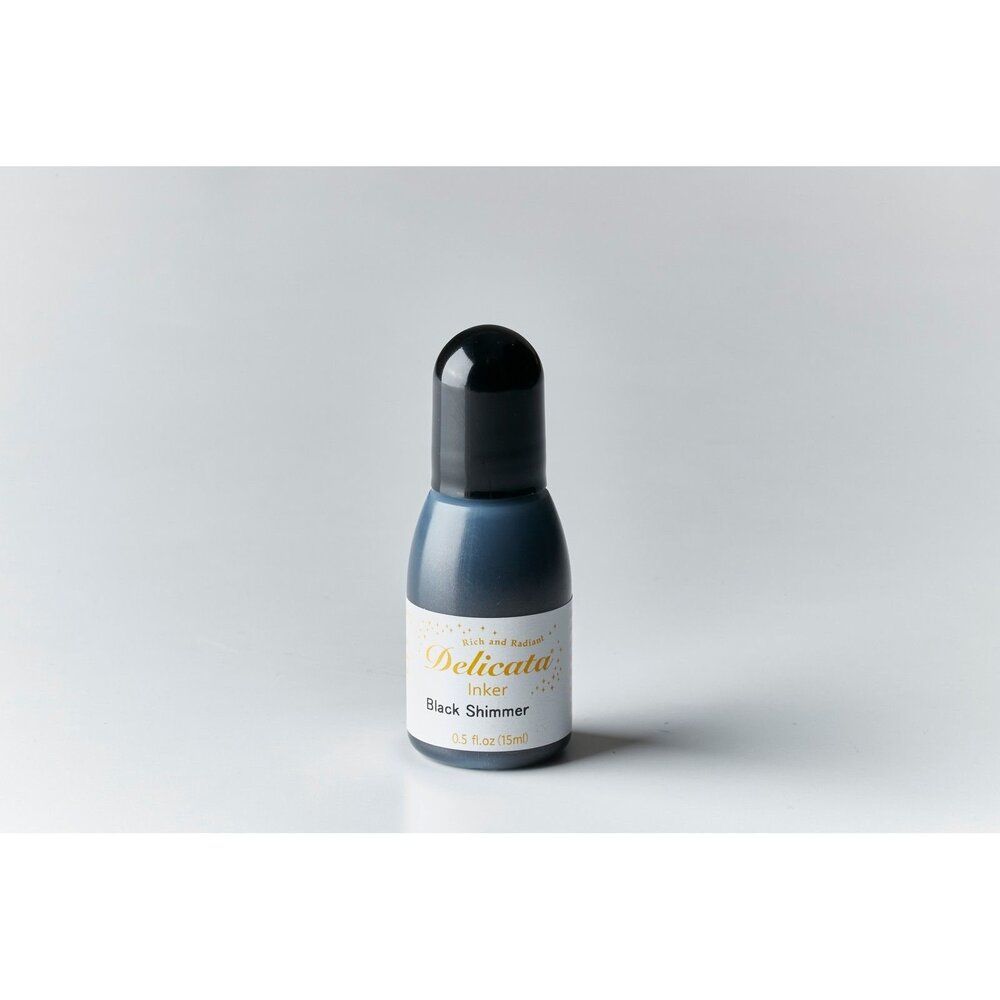 Delicata Pigment Inker Black Shimmer 15ml (RC-000-382) - Craftlines B.V.