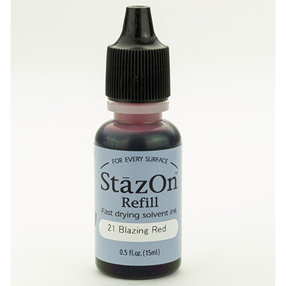 StazOn Refill Blazing Red 15ml (RZ-000-021) - Craftlines B.V.