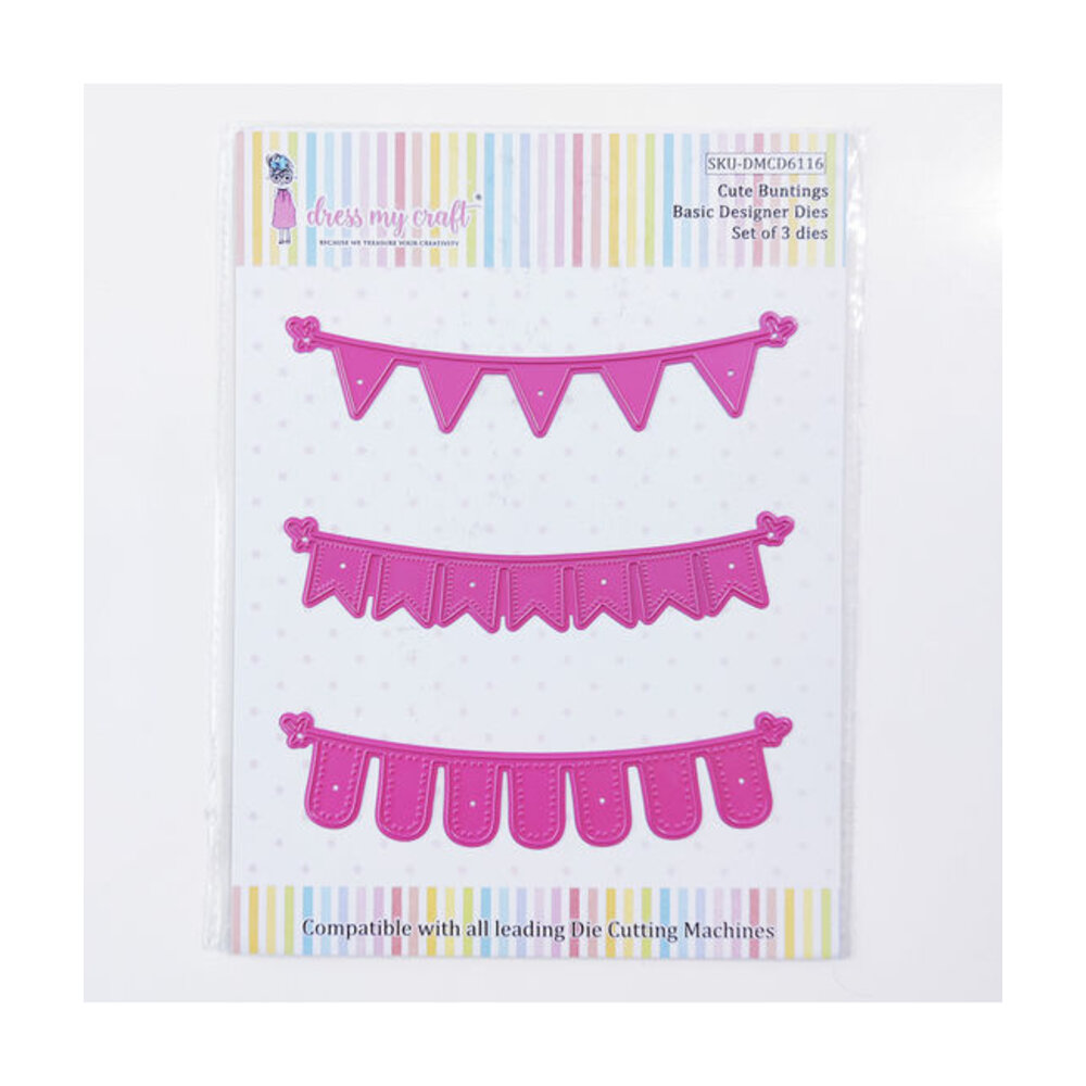 Cutting Die Basic Designer Cute Buntings (DMCD6116) - Craftlines B.V.