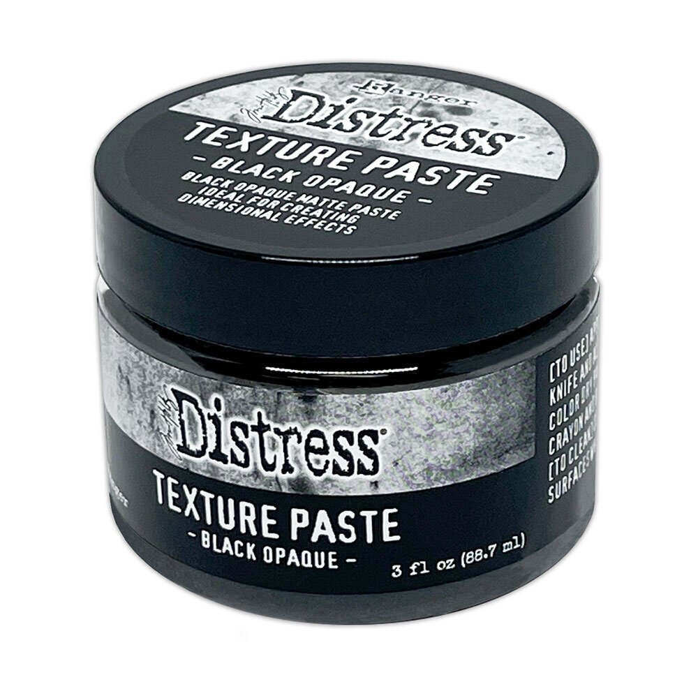 Tim Holtz Distress Texture Paste Black Opaque 3 fl oz (TSHK84471 ...