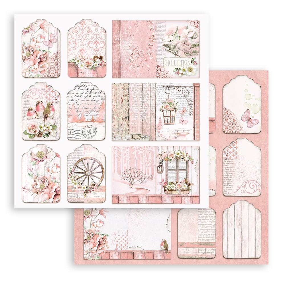 Roseland Tags 12x12 Inch Paper Sheets (10pcs) (SBB937) - Craftlines B.V.