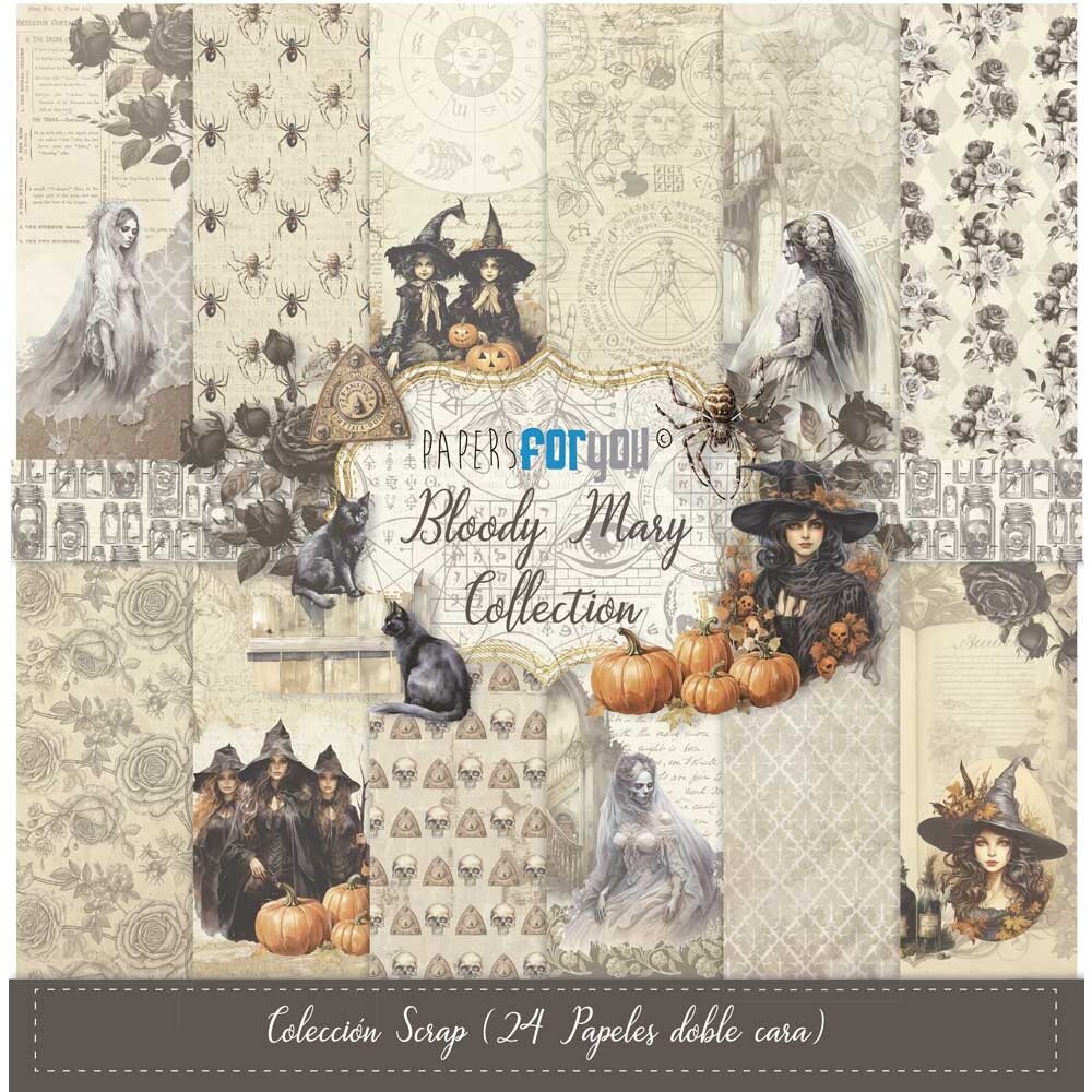 Bloody Mary Midi Scrap Paper Pack (24pcs) (PFY-12563) - Craftlines B.V.