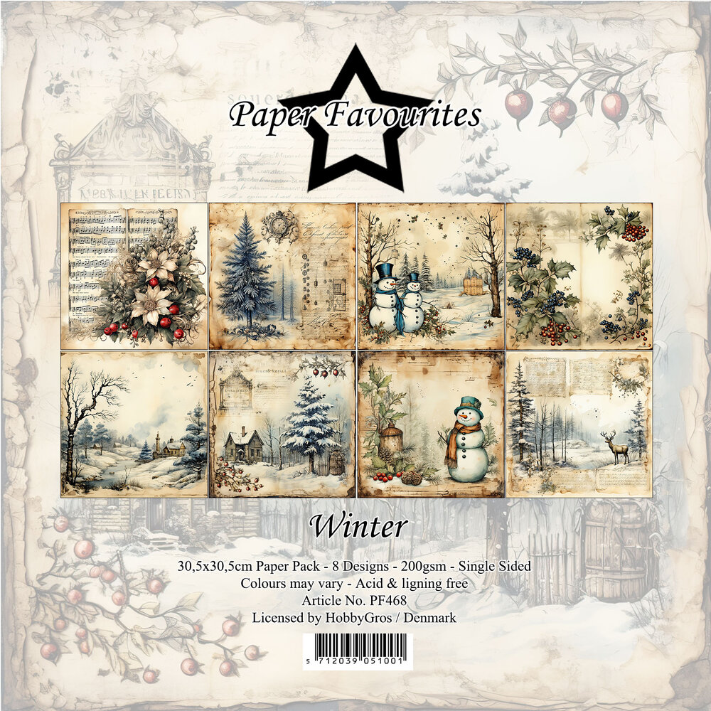 Winter 12x12 Inch Paper Pack (PF468) - Craftlines B.V.