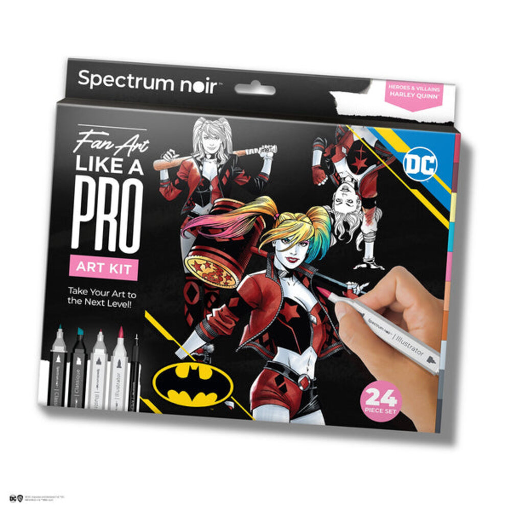 Spectrum Noir Fan-Art Like a Pro Art Kit Harley Quinn (24pcs) (SN-PFAN ...