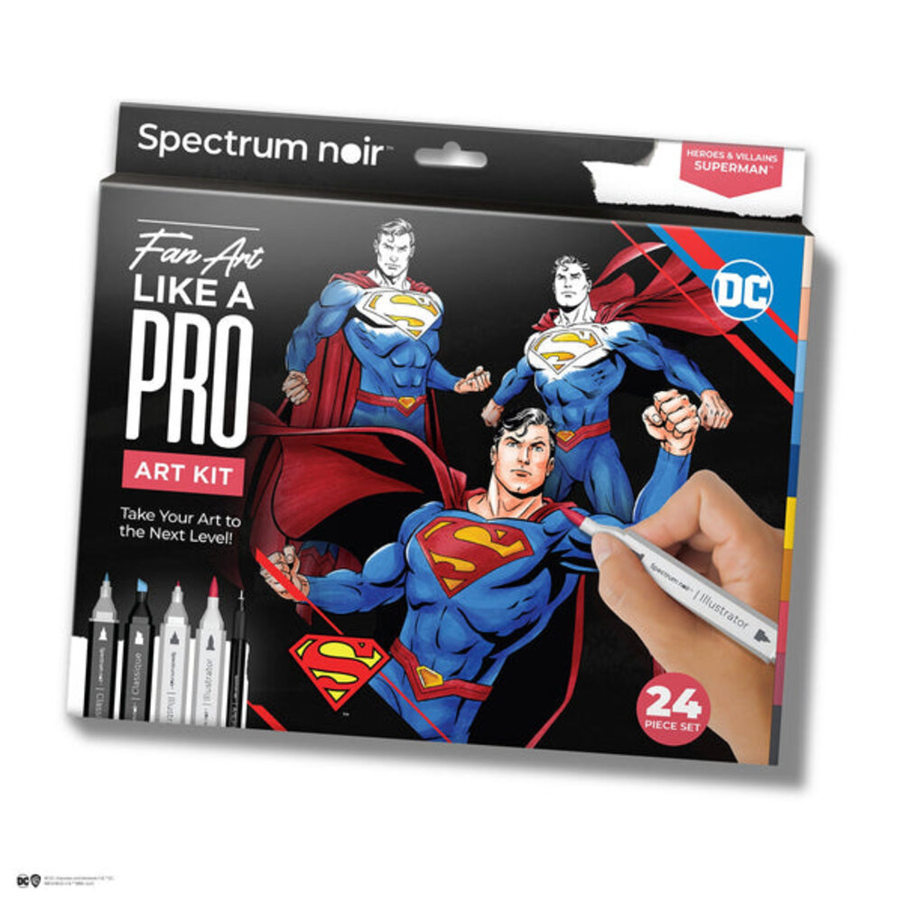 Spectrum Noir Fan-Art Like a Pro Art Kit Superman (24pcs) (SN-PFAN-DC1 ...
