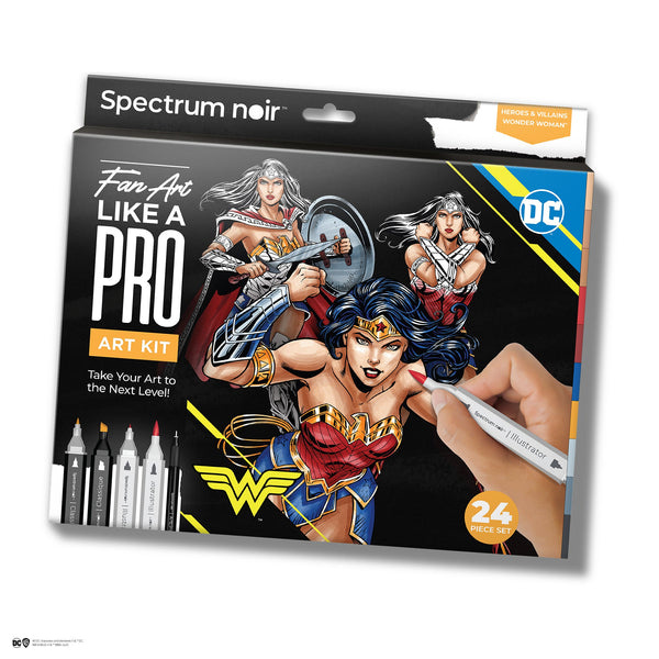 Spectrum Noir Fan-Art Like a Pro Art Kit Wonder Woman (24pcs) (SN-PFAN ...