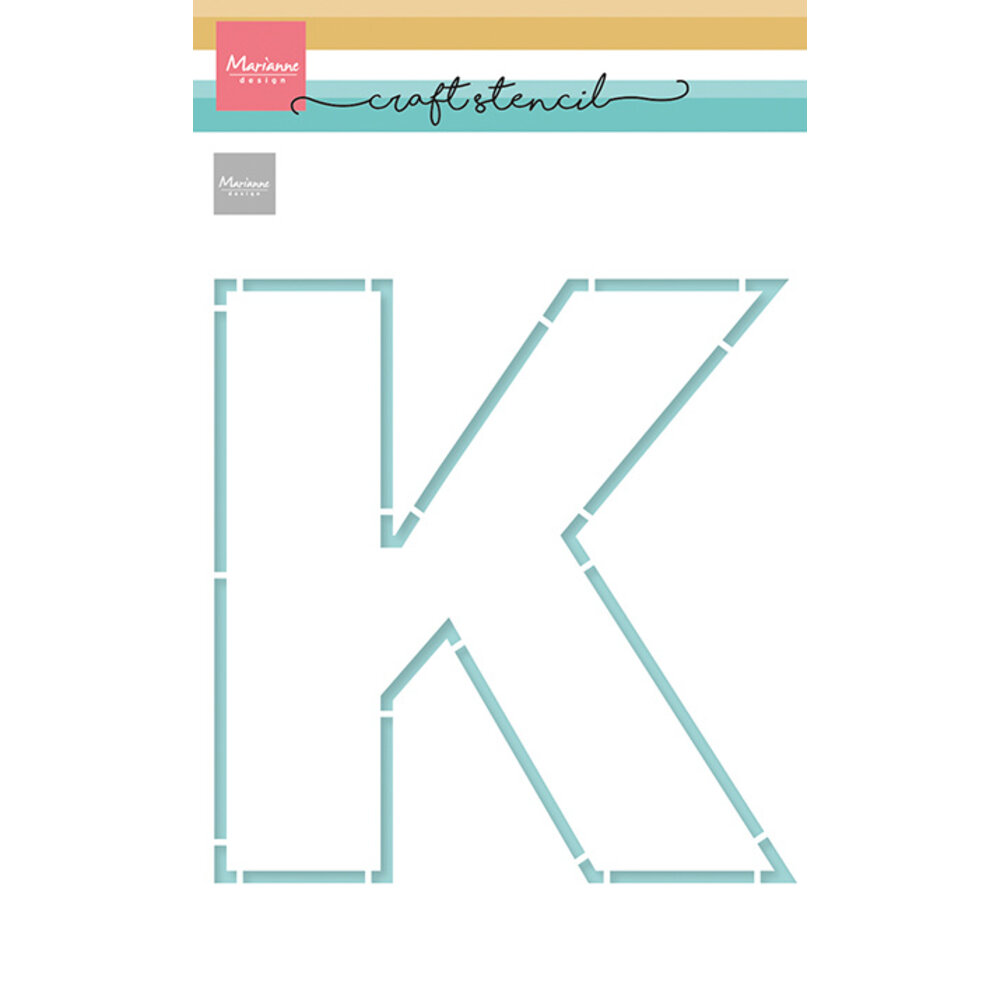 Craft Stencil K-Letter (PS8149) - Craftlines B.V.