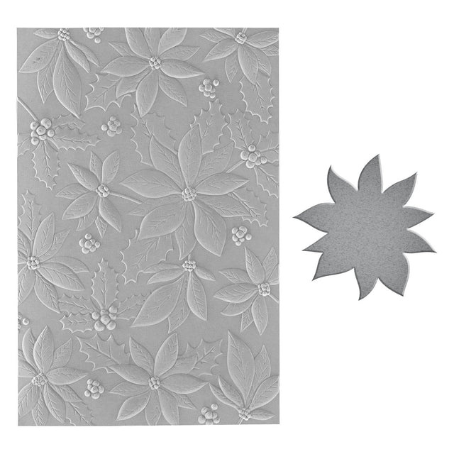 Playful Poinsettia 3D Embossing Folder & Die (E3D-072) - Craftlines B.V.