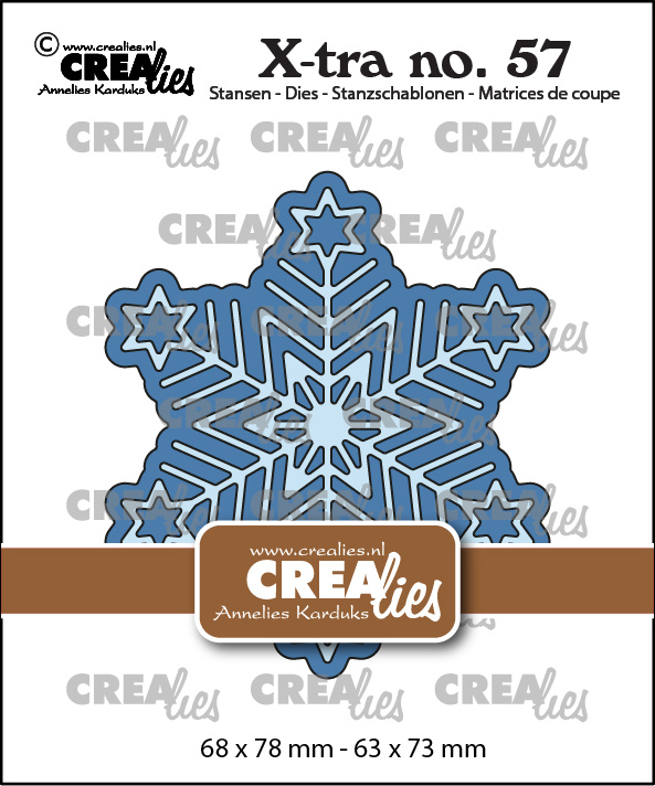 X-tra Dies No. 57 Geometric Snowflake Small (CLXtra57) - Craftlines B.V.