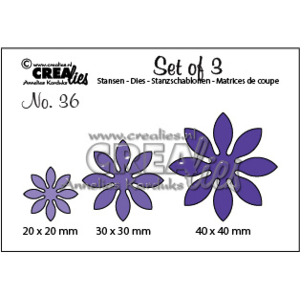 Set Van 3 Dies No. 36 Flowers 18 (CLSet36) - Craftlines B.V.