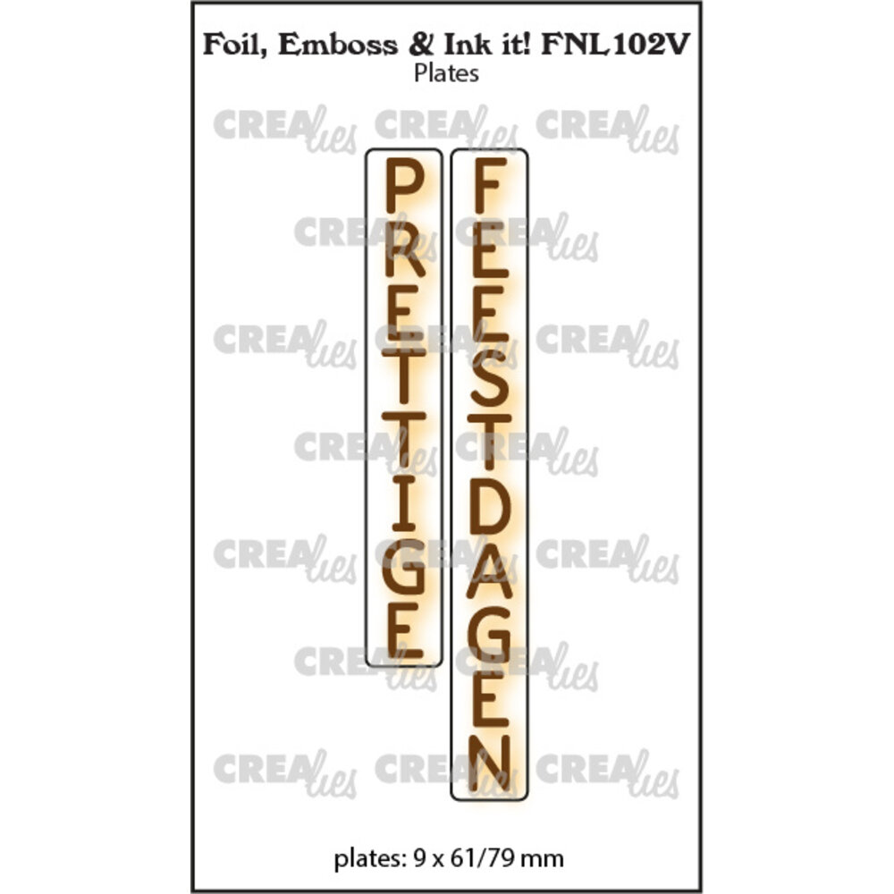 Foil Emboss & Ink It! Plate Dutch No. 102V Prettige Feestdagen (FNL102V ...