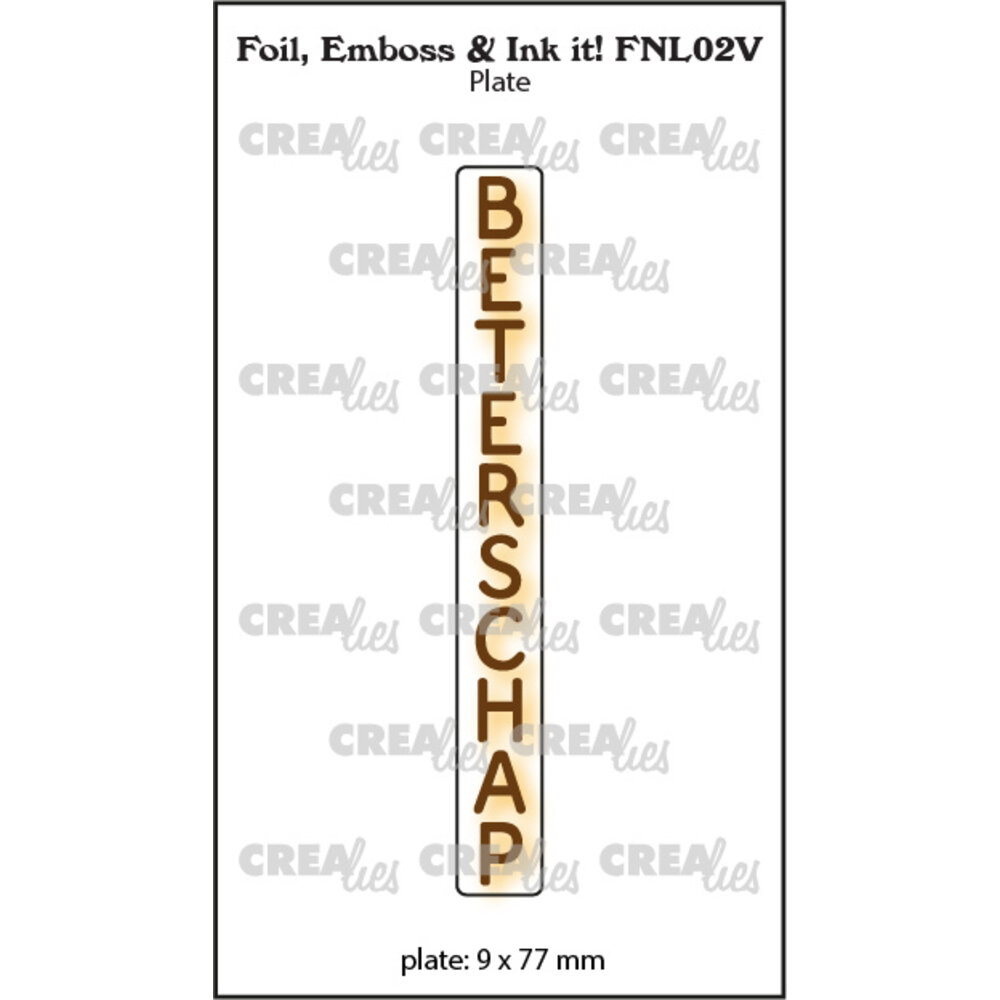 Foil Emboss & Ink It! Plate Dutch No. 2V Beterschap (FNL02V ...