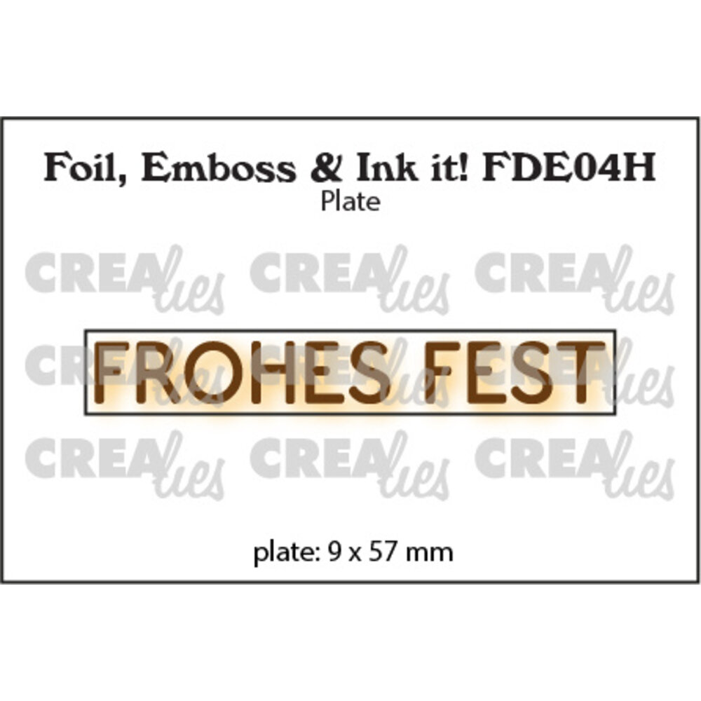 Foil Emboss & Ink It! Plate German No. 4H Frohes Fest (FDE04H ...
