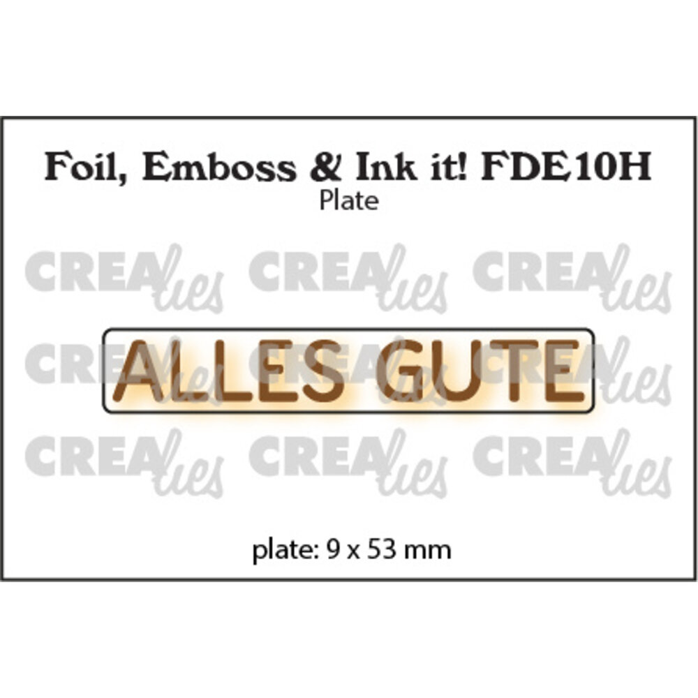 Foil Emboss & Ink It! Plate German No. 10H Alles Gute (FDE10H ...