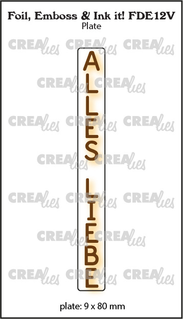 Foil Emboss & Ink It! Plate German No. 12V Alles Liebe (FDE12V ...