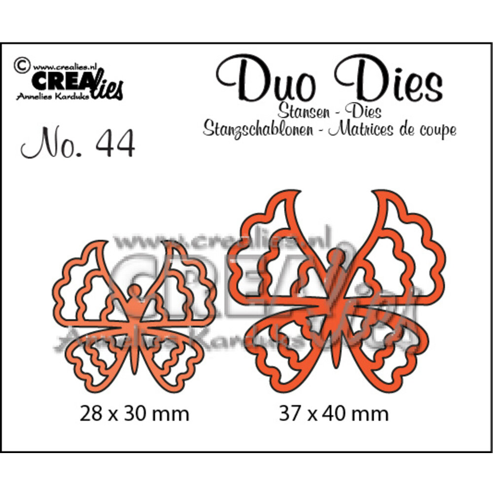 Duo Dies No. 44 Butterflies 6 (CLDD44) - Craftlines B.V.