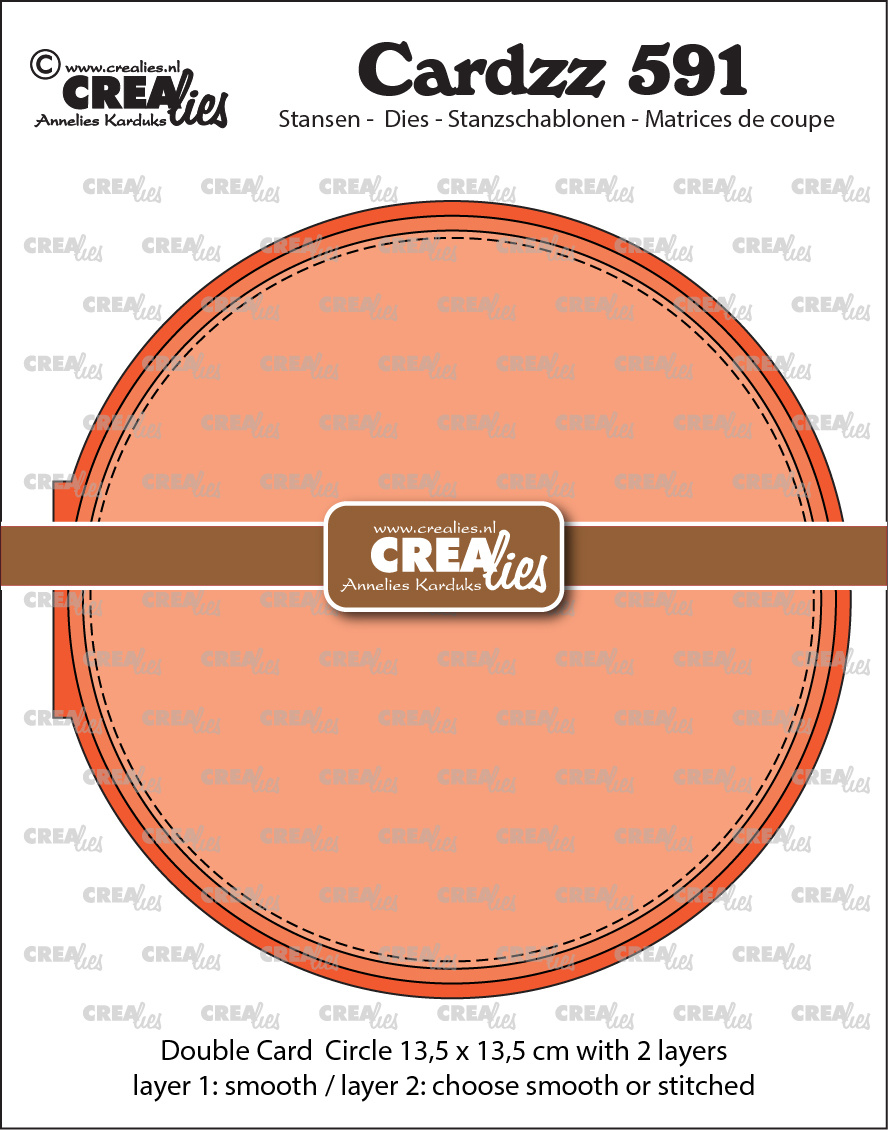 Cardzz Dies No. 591 Double Card Circle (CLCZ591) - Craftlines B.V.
