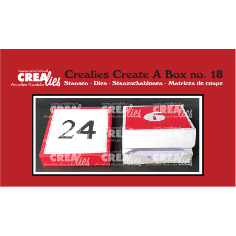 Create A Box Dies No. 18 Advent Box 6 cm, with Numbers (CCAB18 ...