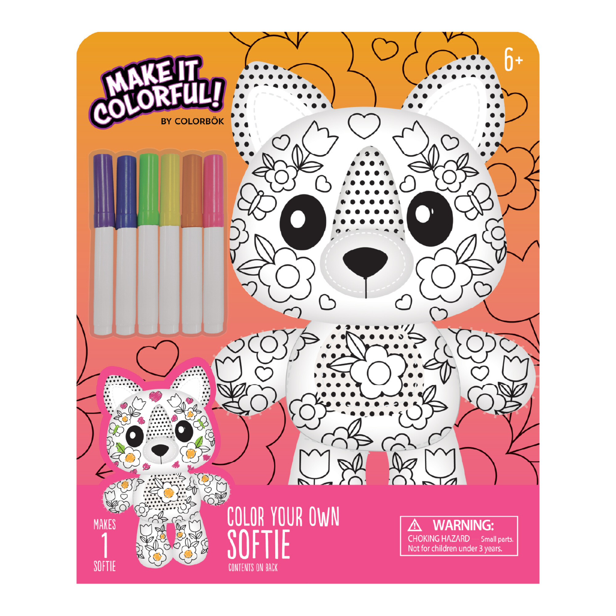 Color Your Own Kit Softie Cat (7pcs) (34027522) - Craftlines B.V.