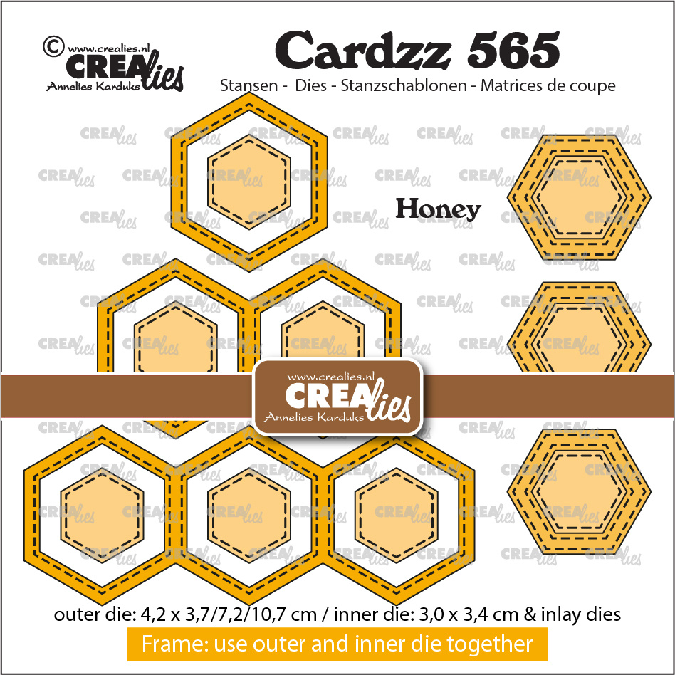 Cardzz Stansen No. 565 Frame & Inlay Honey (CLCZ565) - Craftlines B.V.