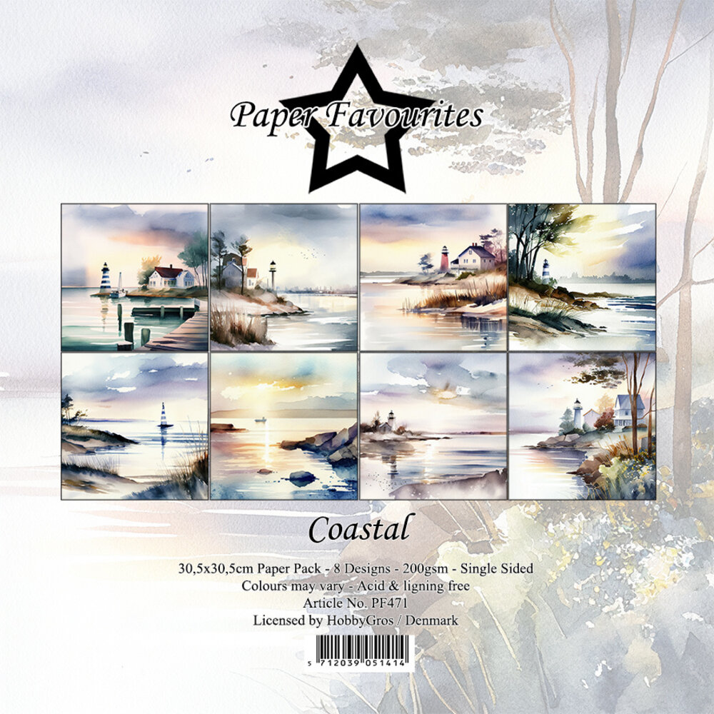 Coastal 12x12 Inch Paper Pack (PF471) - Craftlines B.V.