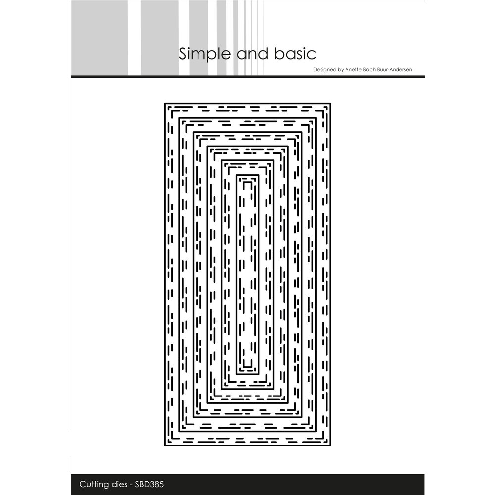 Broken Lines Mini Slim Dies (SBD385) - Craftlines B.V.