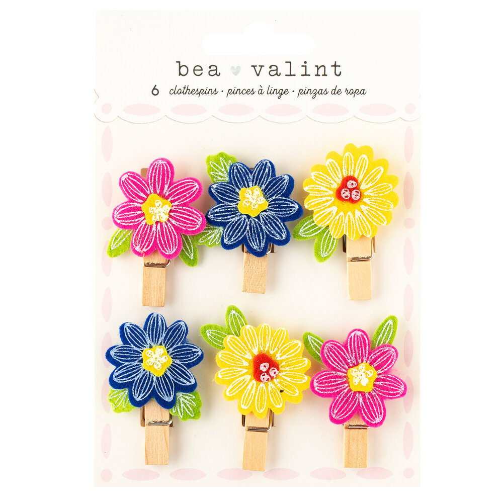 Bea Valint Poppy and Pear Clothespins Flower (6pcs) (34025944 ...