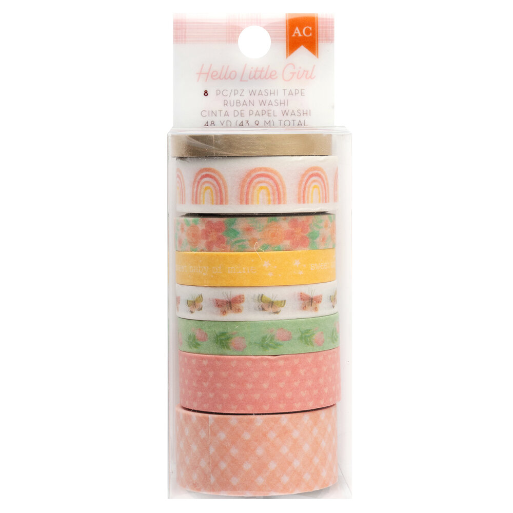 Hello Little Girl Washi Tape Spools Gold Foil (8pcs) (34030045 ...