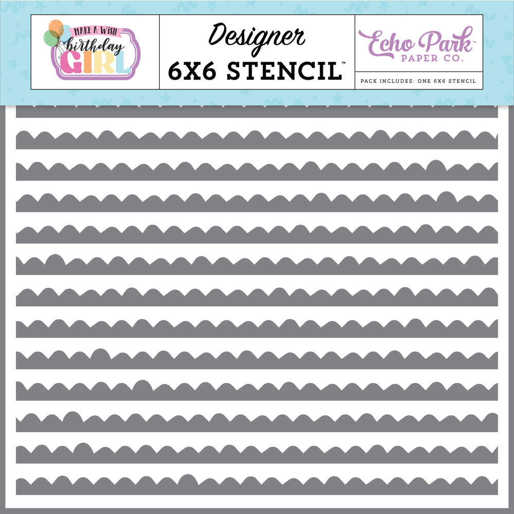 Birthday Girl Borders Stencil (MWG349033) - Craftlines B.V.