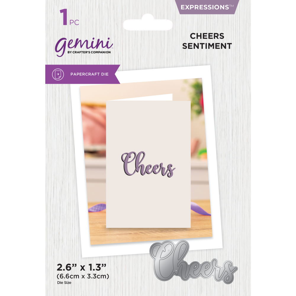Cheers Sentiment Expressions Die (GEM-MD-EXP-CHEERS) - Craftlines B.V.