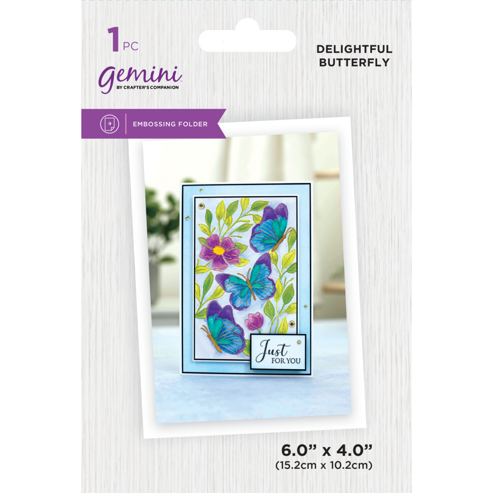 Illustrated Embossing Folder Delightful Butterfly (GEM-EF4-DEBU ...
