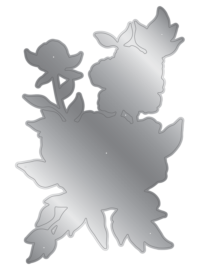 Floral Bouquet 4x6 Inch 3D Embossing Folder & Metal Die (GEM-3DEF4-MD ...