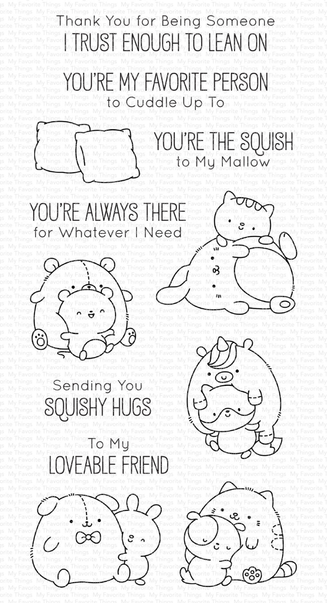Squish Friends Clear Stamps (JB-023) - Craftlines B.V.