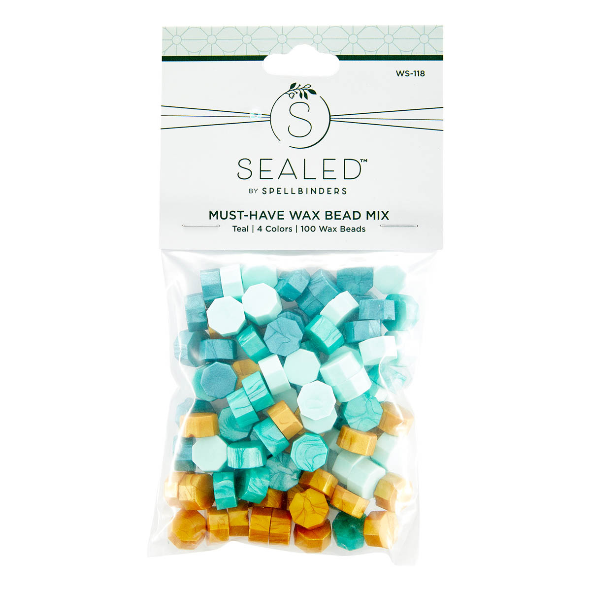 Must-Have Wax Bead Mix Teal (100pcs) (WS-118) - Craftlines B.V.