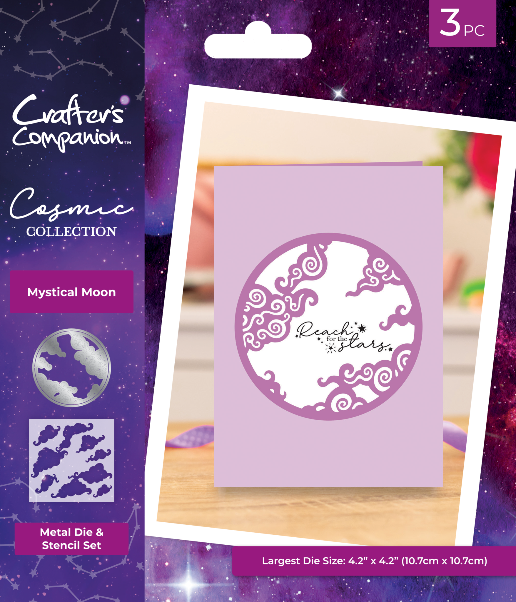 Cosmic Collection Create-a-Card Dies & Stencil Mystical Moon (COS-MD ...